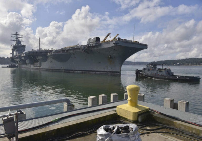 USS Nimitz supercarrier enters dry dock for scheduled DPIA - Naval ...