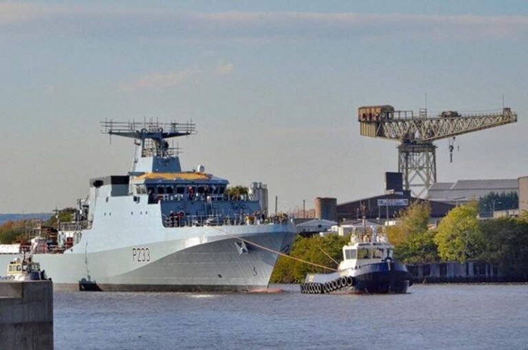 UK Royal Navy launches new Batch 2 River-class OPV HMS Tamar