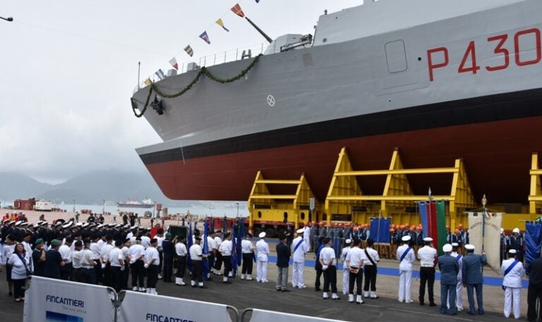 Italian Navy launches first multipurpose offshore patrol ship