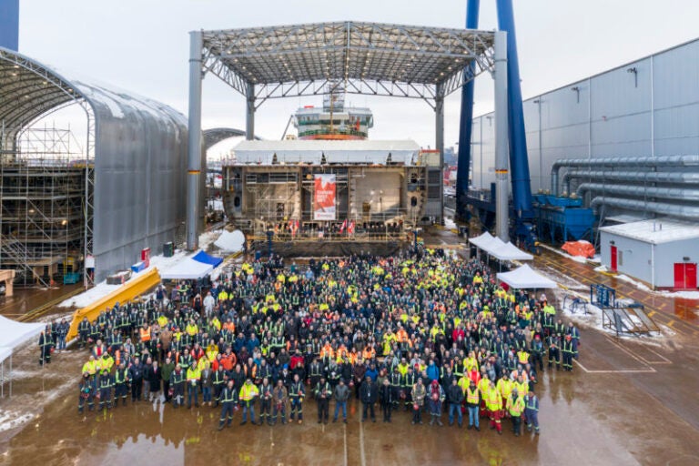 Seaspan Shipyards hosts ceremonial keel laying for HMCS Protecteur