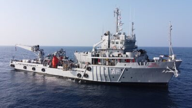 Indian Navy’s INS Nireekshak arrives in Sri Lanka for diver training