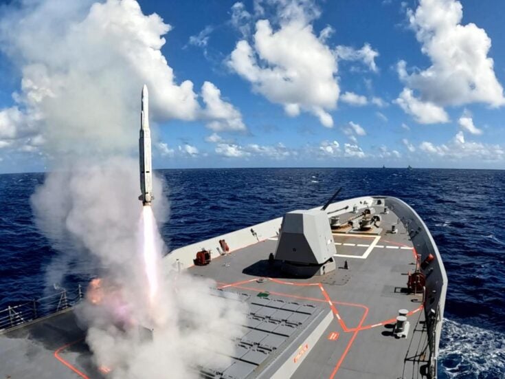 HMAS Sydney conducts evolved sea sparrow missile launch