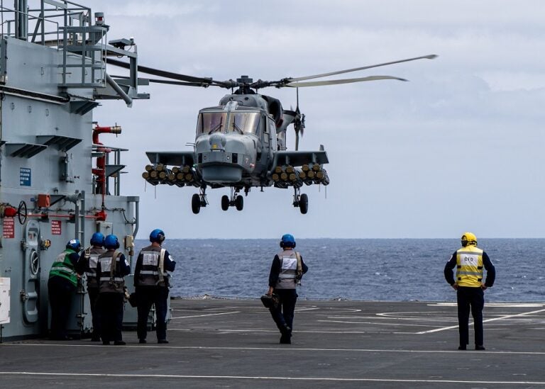 British Navy’s Wildcat helicopter completes SHOL trials at sea