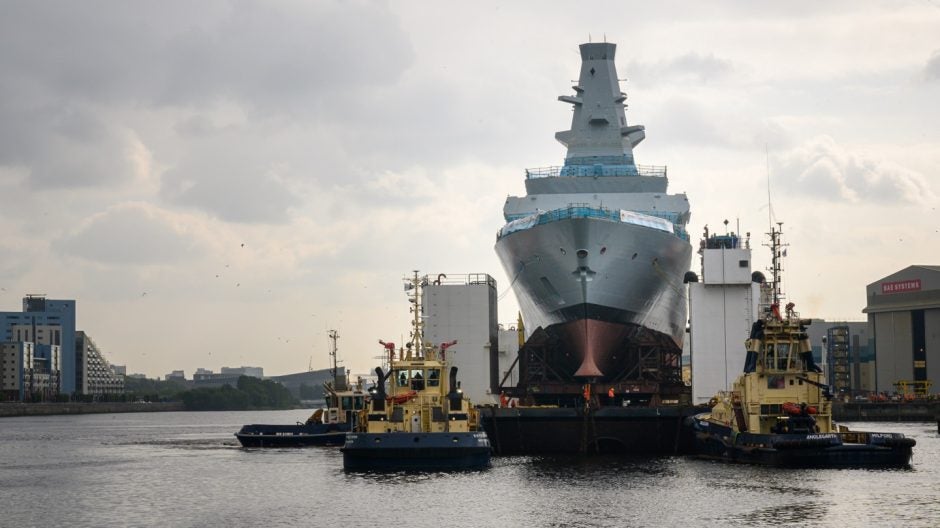 HMS Cardiff heads out of shipyard for first taste of open water - Naval ...