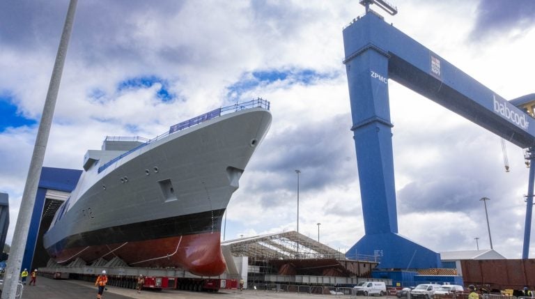In pictures: HMS Venturer rolls out of build hall for float-off - Naval ...